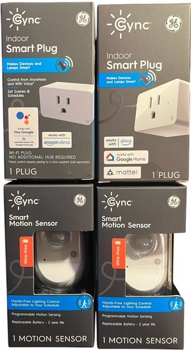 CYNC BY GE: 2X INDOOR SMART PLUG W GOOGLE / ALEXA, 2X SMART MOTION ...