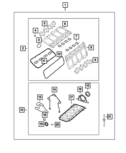 Genuine Mopar Exhaust Manifold Gasket Left Side 68630372AA for sale ...