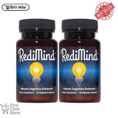 2 Pack RediMind Natural Cognitive Enhancer 30 Caps - Focus, Memory ...