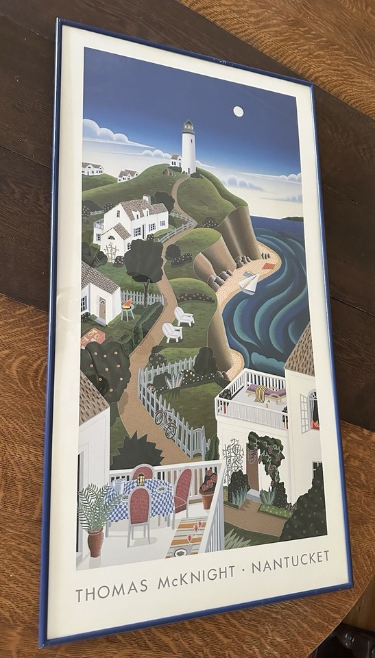 Thomas McKnight The Lighthouse On Nantucket Framed Art | eBay