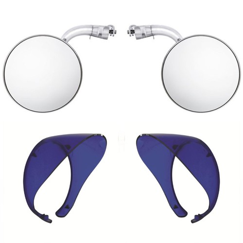 Universal Curved Arm 4" Concave Convex Peep Outside Door Mirrors Blue ...