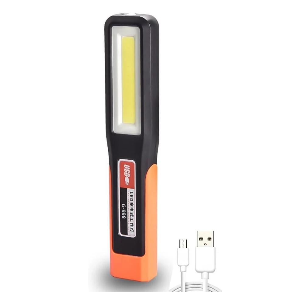COB LED Work Light USB Hand Torch Inspection Magnetic Rechargeable 3 ...