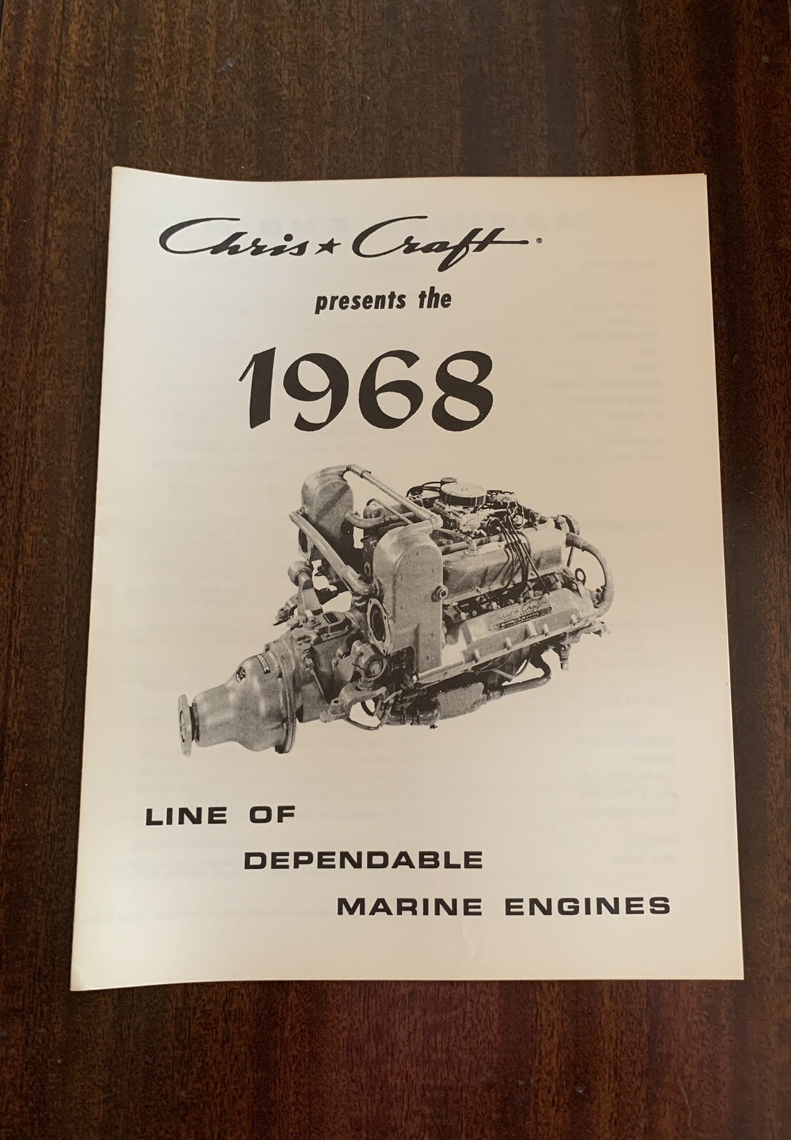 NOS 1968 Chris Craft Line of Dependable Marine Engines Brochure ...