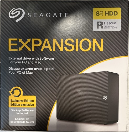 Seagate Expansion 8TB HDD Exclusive Edition External Drive W/ Software ...