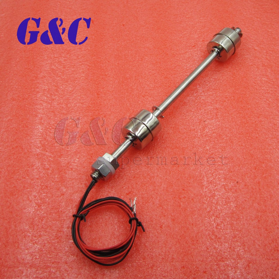 220V 200mm Stainless Steel Pool Tank Water Level Sensor Vertical Float ...