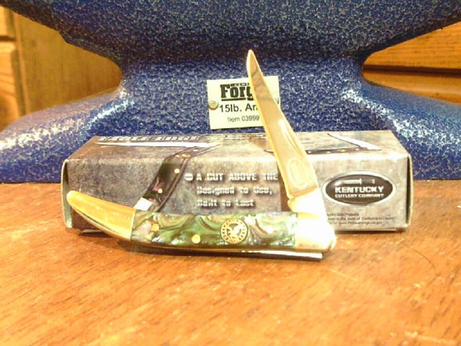KENTUCKY Texas Toothpick Pocket Knife Abalone handle Eagle Edge Blade ...