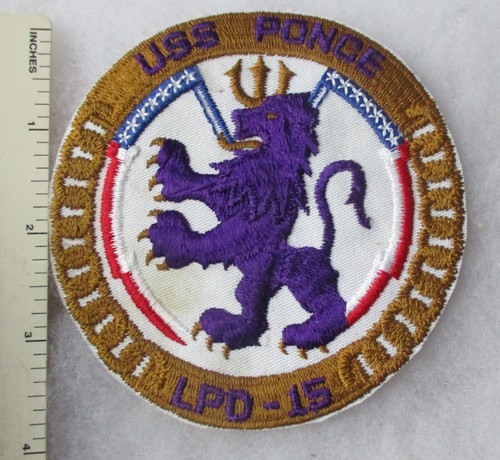 Original Vintage USS PONCE LPD-15 US NAVY SHIP PATCH | eBay