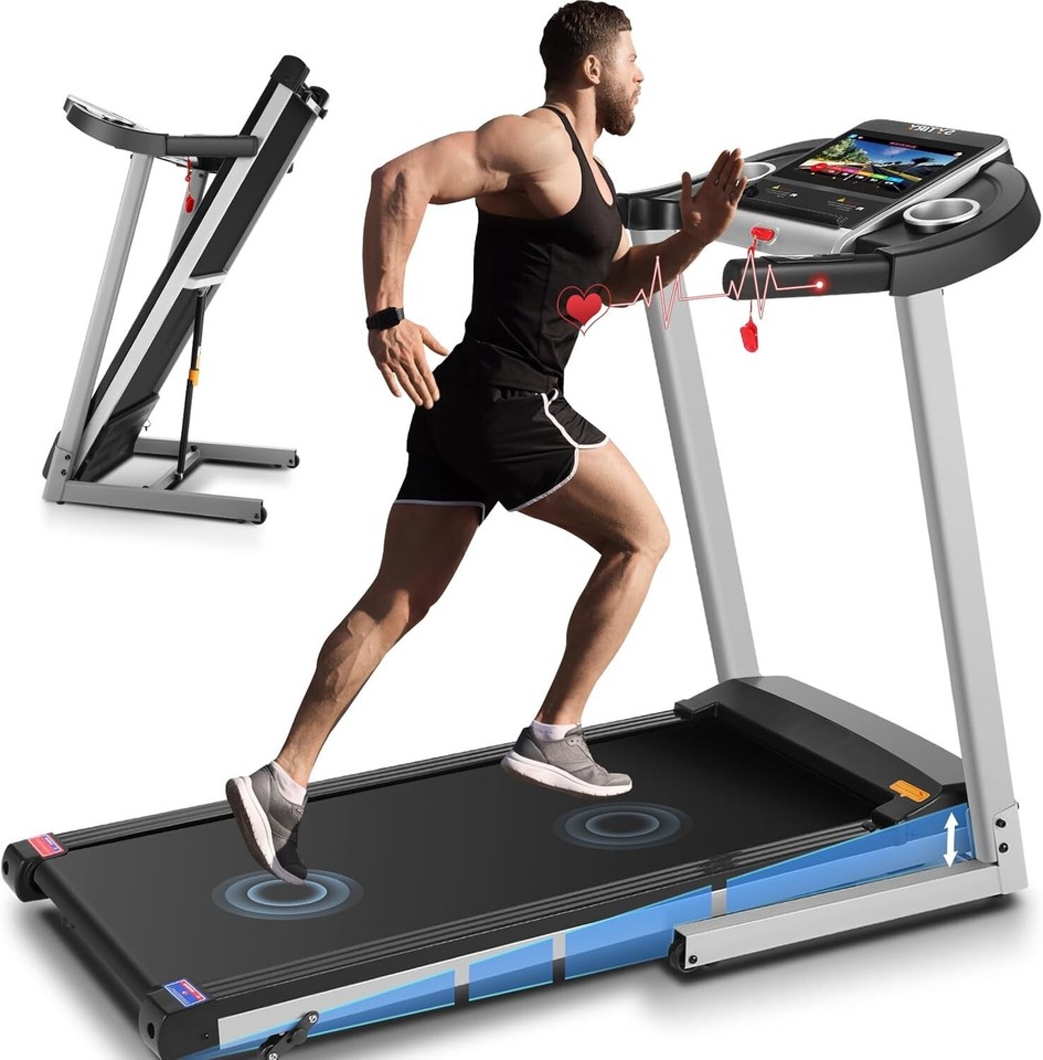 Treadmill Electric 3.25HP Folding Running Machine with Incline for Home ...