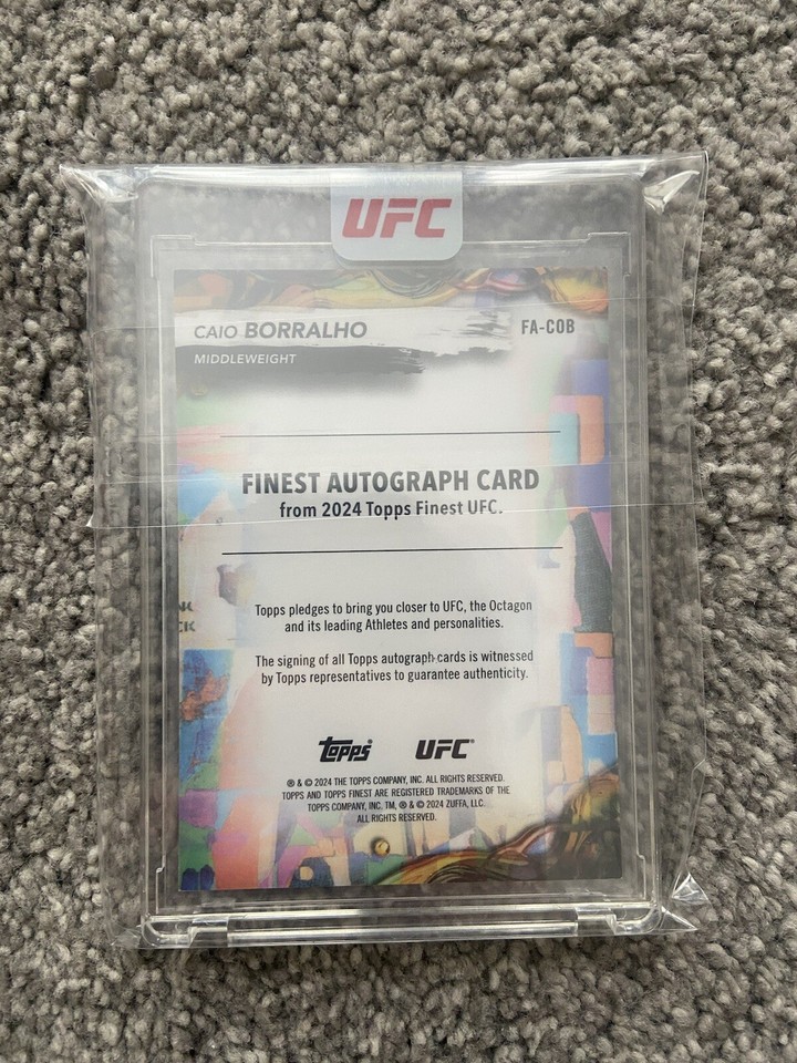 2024 Topps Finest UFC Caio Borralho Autograph /5 “The Natural” | eBay
