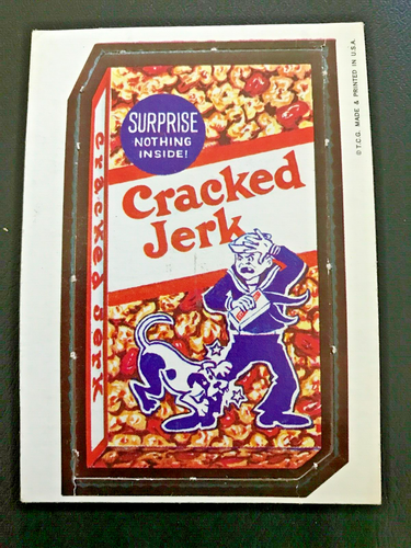 Wacky Package Packages 1967 Die Cut #11 Cracked Jerk EXC Condition RARE ...