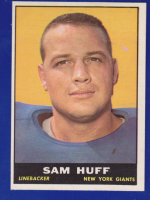 STRAIGHT FROM THE PACK 1961 Topps #91 SAM HUFF New York Giants/WEST ...