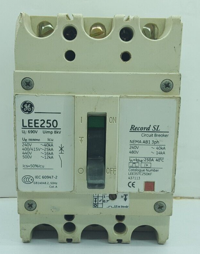 LEE250 GE RECORD SL CIRCUIT BREAKER 250 AMPS 3 POLE / TESTED OK | eBay