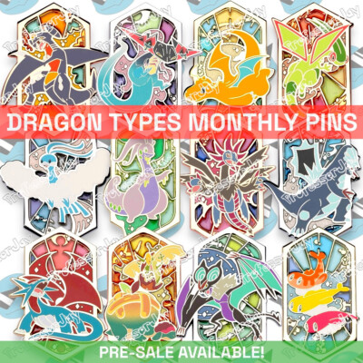 POKEMON CENTER 151 GARCHOMP DRAGAPULT DRAGON HABITAT TYPES MONTHLY PINS ...