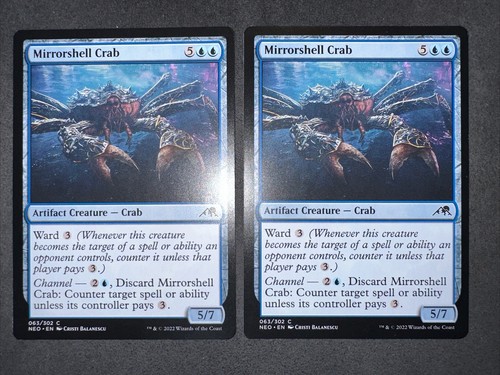 Mirrorshell Crab - Kamigawa: Neon Dynasty (NEO) x2 (Pair) MINT MTG ...