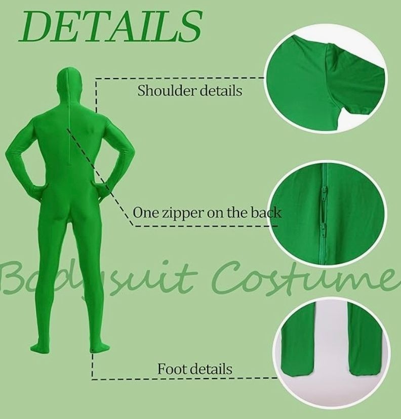 Blue Full Body Spandex Bodysuit Costume With Back Zipper UNISEX | eBay