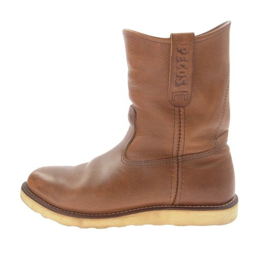 RED WING Boots Pecos Boots Leather 866 Light Brown Size 9E | eBay