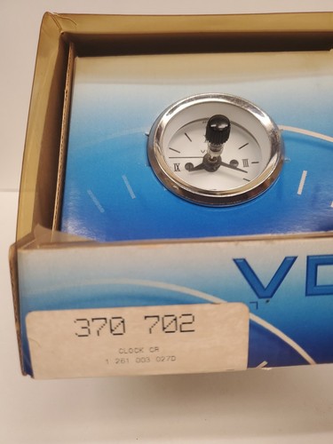 VDO Analog Clock Gauge with White Face And Roman Numerals 370072 | eBay