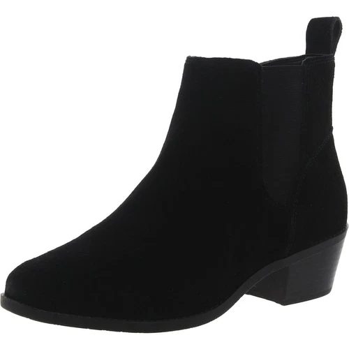 Vionic Womens ROSELAND Black Suede Ankle Boots Shoes 9 Wide (C D W ...