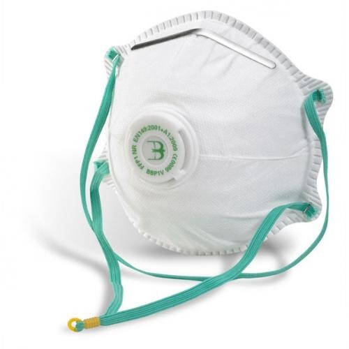B-Brand P1 Valve Mask Collapse Resistant Double Shell White BBP1V Pack ...