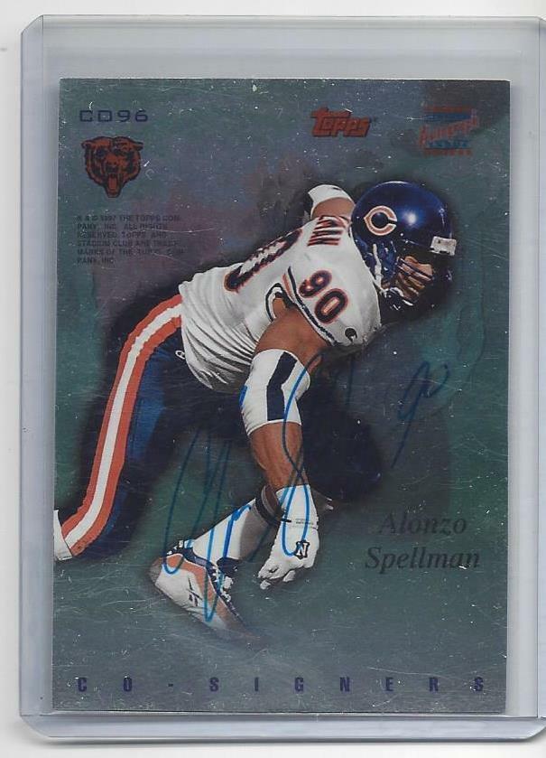 MARVCUS PATTON ALONZO SPELLMAN 1997 STADIUM CLUB CO-SIGNERS DUAL ON ...