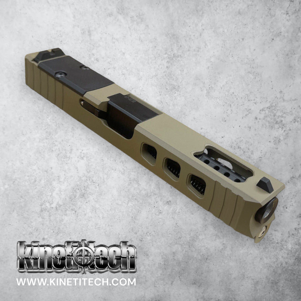 For Glock 17 Complete Slide gen3 FDE RMR Top Port Lightning PORTED ...