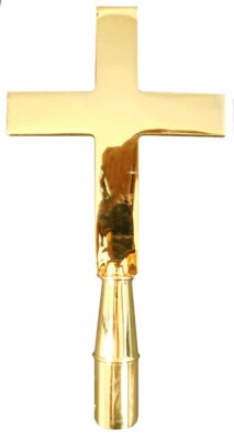 Indoor Flag Pole Flagpole Topper Brass Cross | eBay