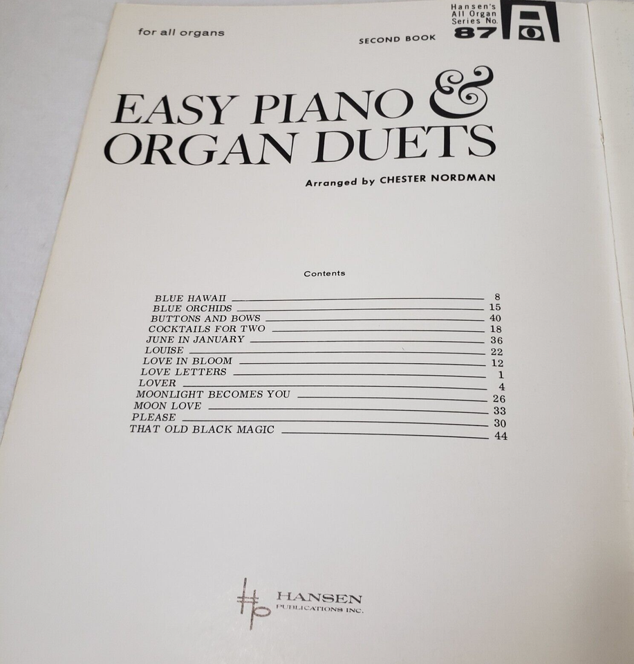 All-Organs Sheet Music Bks- Lot of 6- Bradleys-Gems-Pop 70s- Duets ...