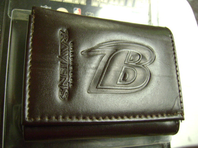 baltimore ravens Tri-Fold Leather Wallet -Embossed Logo | eBay