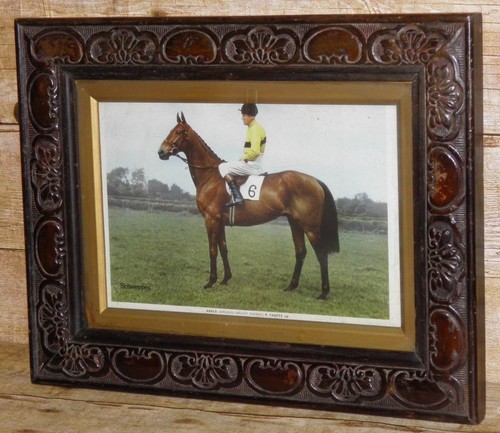A Vintage Framed Schweppes Magazine / Calendar Equestrian Racing Print ...