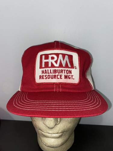 Vintage Halliburton Resource Patch Snapback K-Products Trucker Hat ...
