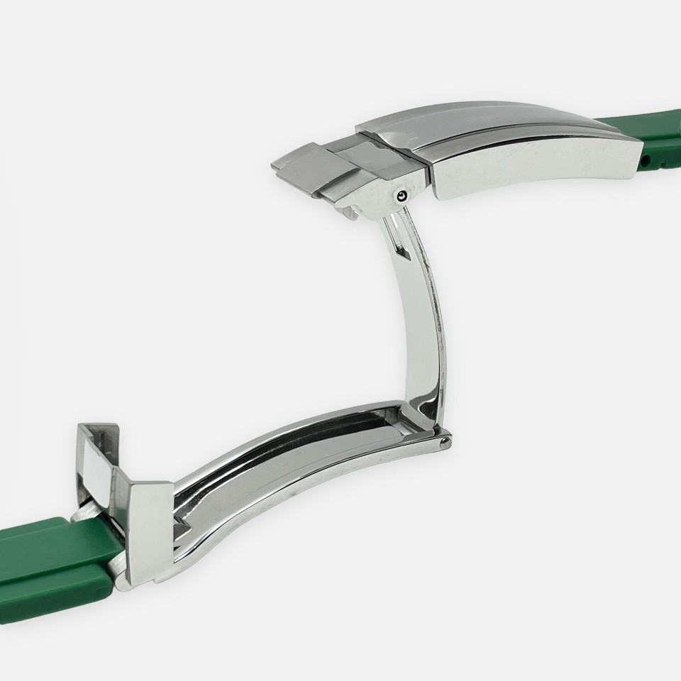 20mm Rubber Oysterflex Replacement Watch Strap Band And Clasp Made For ...