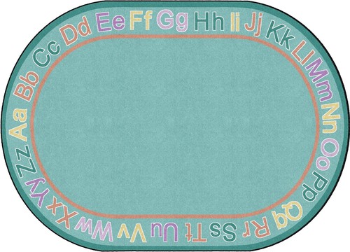 Know Your ABCs Educational Oval Area Rug for Home Learning or Classroom ...