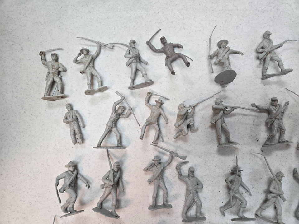 1960s - LOT OF 55-Marx Civil War Soldiers Gray South Confederate ...