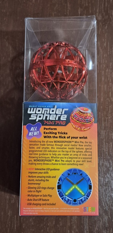 WONDER SPHERE - Mini Pro - Magic Hover Ball - Red ~ STEM Certified | eBay