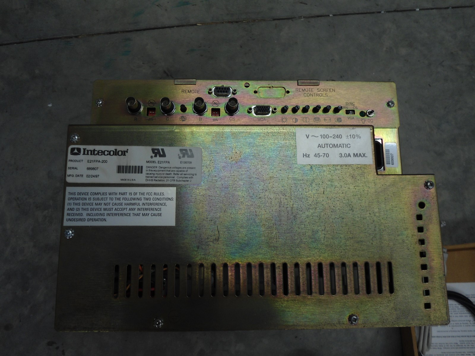 Intecolor 21" Monitor E21FPA-200 | eBay