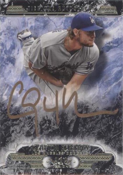 2016 Topps Tier One - Autographs Copper Ink #T1A-CK Clayton Kershaw /25 ...