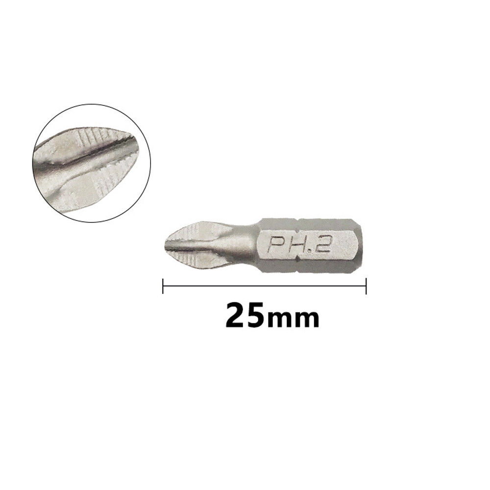 Magnetic Anti-Slip Drill Bit PH2 Cross Head Screwdriver Set Tool 25mm ...