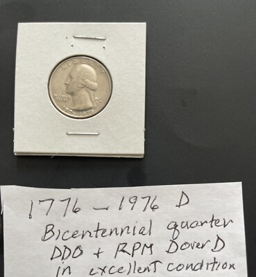 Bicentennial Quarter 1776-1976 DDO + RPM Error D over D In Excellent ...