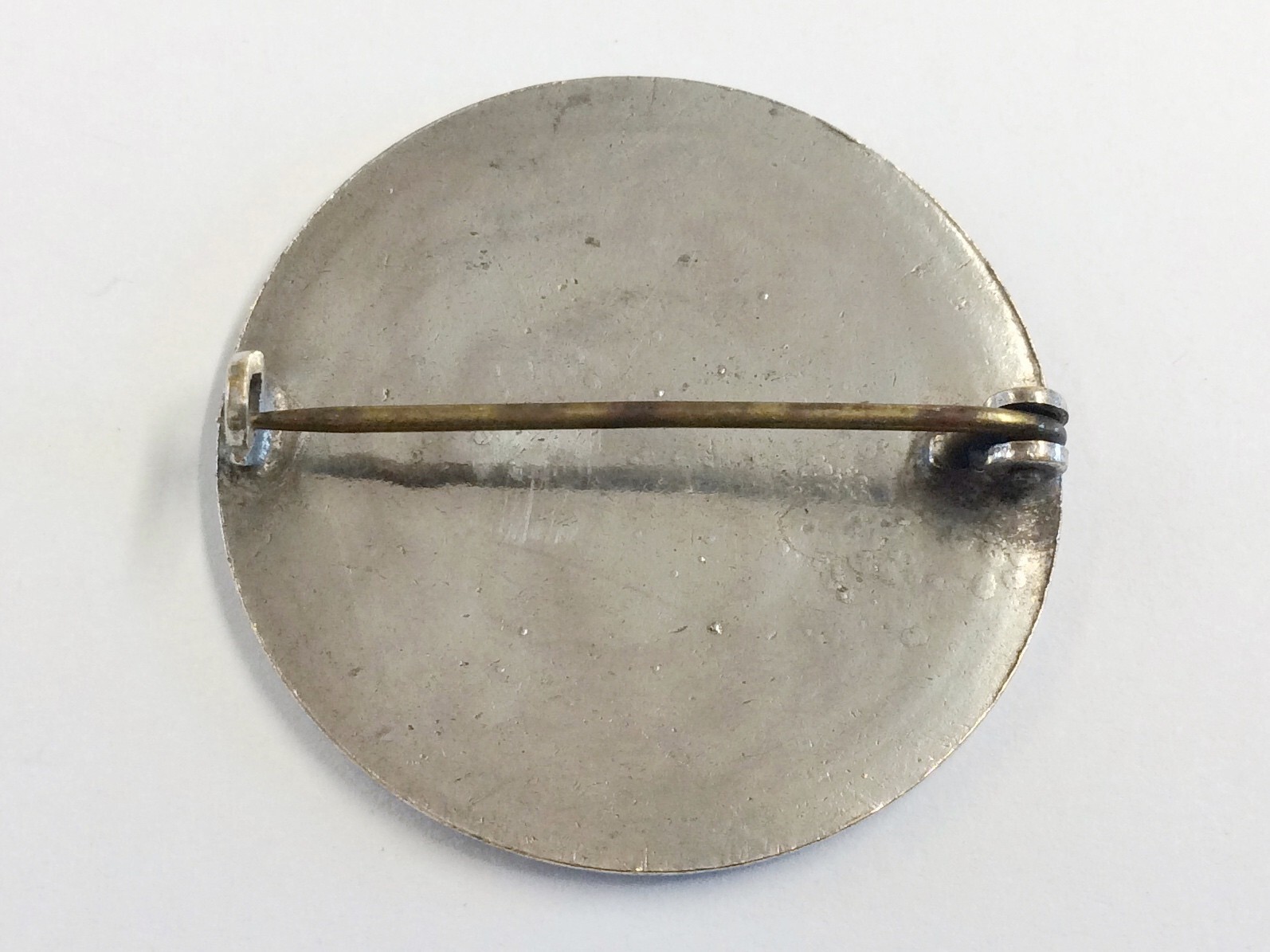 ANTIQUE SILVER PLATED IN TEMPESTATE SECURITAS BROOCH PIN 'SECURITY IN ...