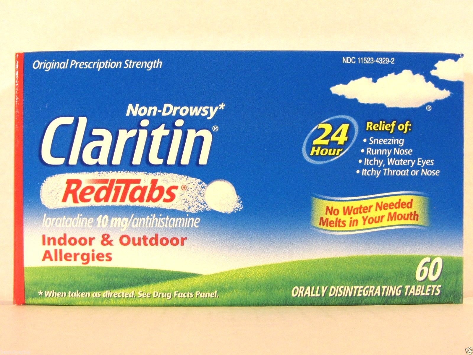 Claritin RediTabs Non Drowsy loratadine 10mg, 60 ct *Allergy Relief, 24 ...