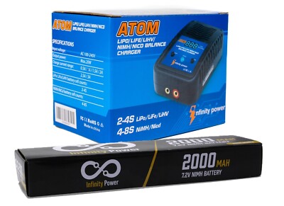 Infinity Power Brushed Combo 2000mAh 2S w/Deans Plug Battery & Atoms ...