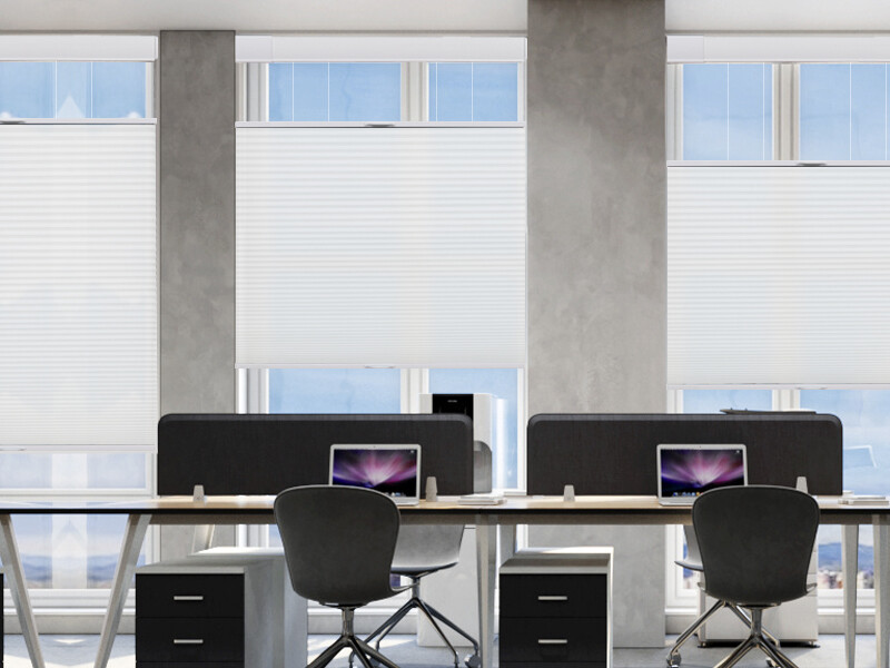 No Drill No Screw Light Filtering White Cellular Blind Shades Less than ...