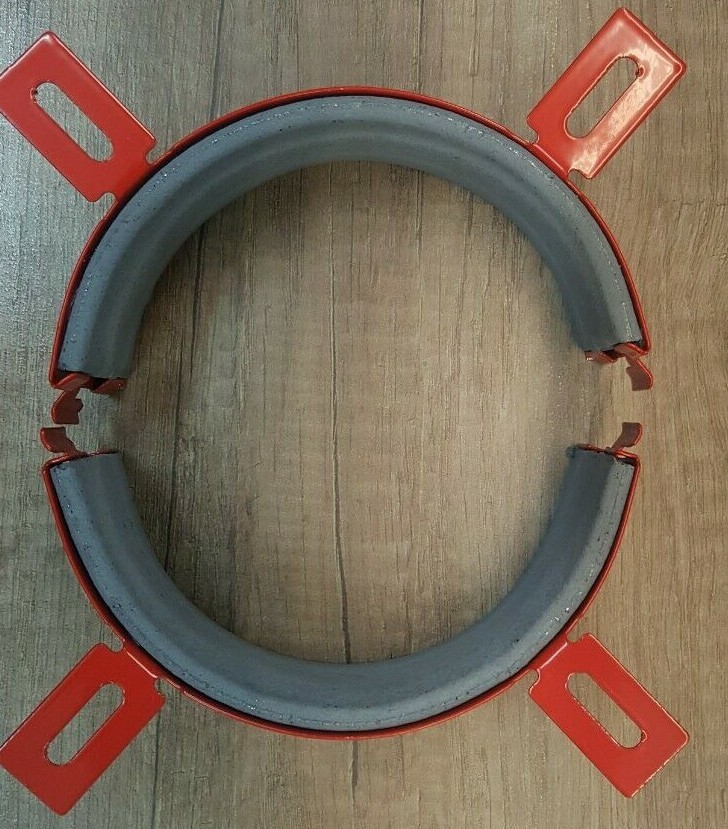 Intumescent Fire Rated Red Pipe Collars / Closer 4" 110mm - Up To 4 ...