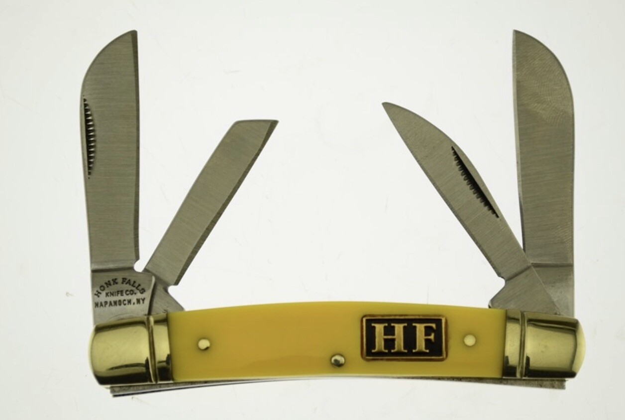 Honk Falls 4 Blade Pocket Knife 3.5 Yellow HF-118Y | eBay