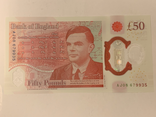 King Charles 111 Plastic Polymer £50 Fifty pound Note AJ08 679935 UNC ...