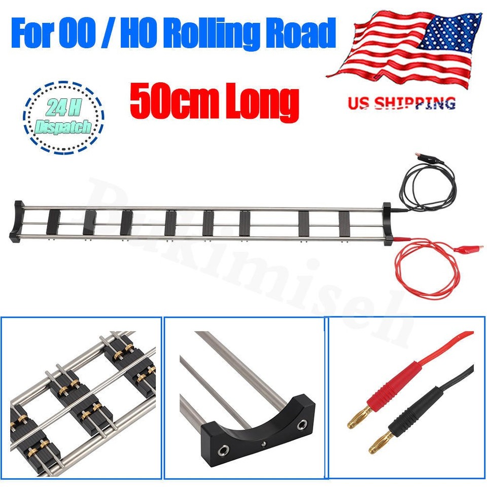 Rolling Road 50cm Long with Wires For Testing OO/HO Gauge Locomotives 1 ...