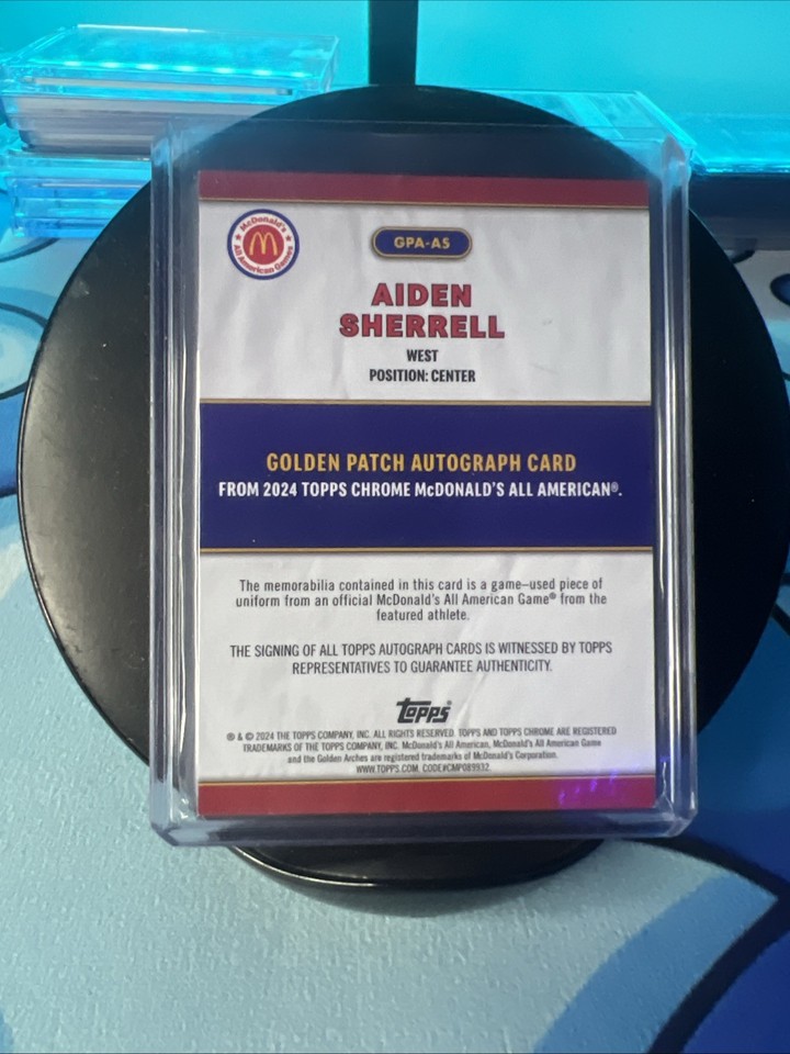 Aiden Sherrell McDonald’s All American Patch Auto /25 | eBay