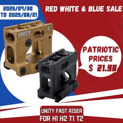 Unity FAST Riser Mount for H1 H2 T1 T2 Red Dot Riser Mount Fits M1913 ...