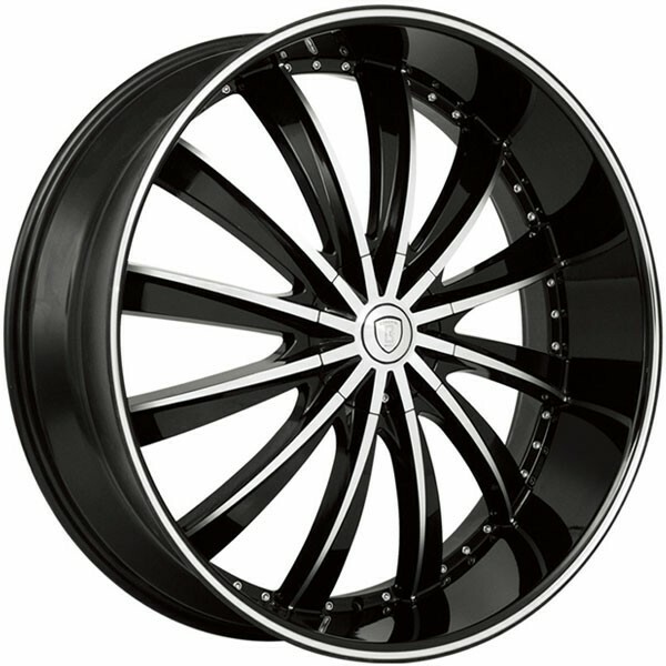 20" Inch Black Machined Borghini B19 5x112 5x114.3 +35 Wheels Rims ...