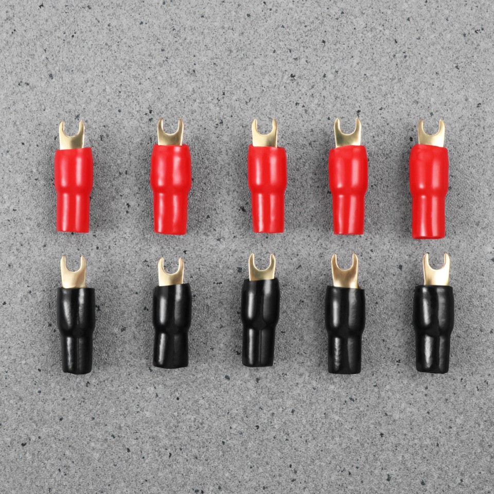 Audio Terminal Block Spade Plugs for Speaker Wire Electrical Connectors ...